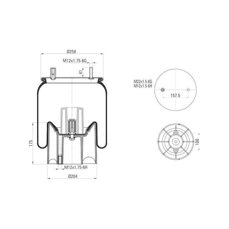 Fuelle suspensión R.O.R. FLEXAIR FL9000 - Solocamión Repuestos