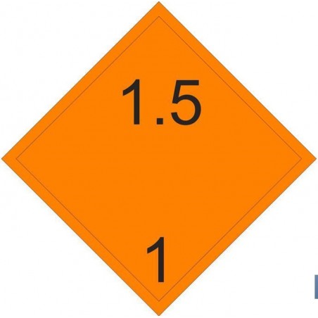 Etiqueta adhesiva adr clase 1.5 - Solocamión Repuestos
