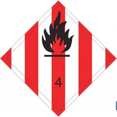 Etiqueta adhesiva adr clase 4.1 - Solocamión Repuestos