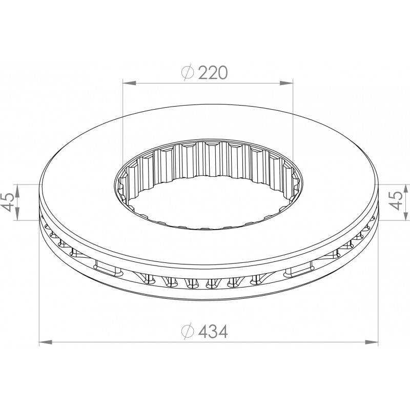 Disco de freno RVI Magnum, VOLVO Fh macizo con kit de montaje ...