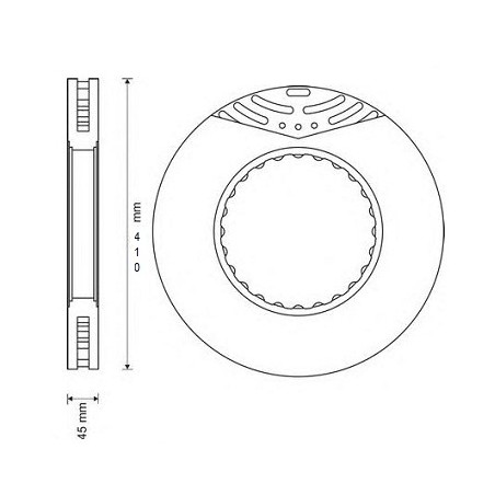 Disco de freno RVI Magnum/Premium DXI, VOLVO FH, FM...Ventilado ...